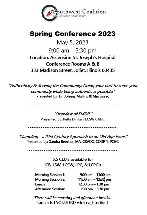 2023 Spring Conference | Southwest Coalition for Substance Abuse Issues 2023 Spring Conference | Southwest Coalition for Substance Abuse Issues